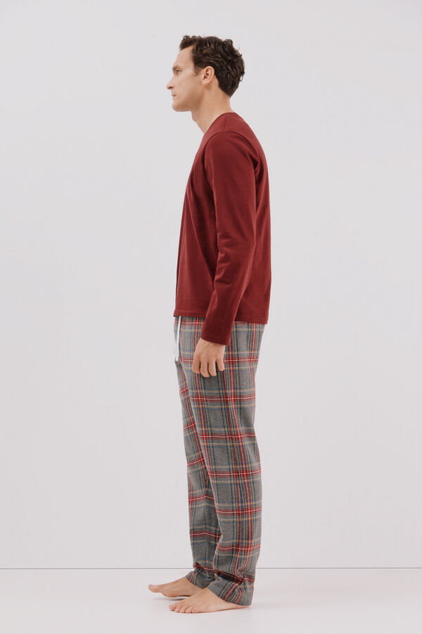 Conjunto de pijama malha e tecido | Ofertas em pijamas de homem | Fifty ...