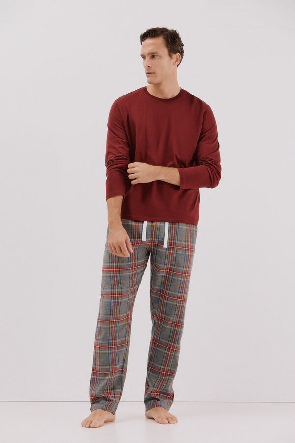 Conjunto de pijama malha e tecido | Ofertas em pijamas de homem | Fifty ...