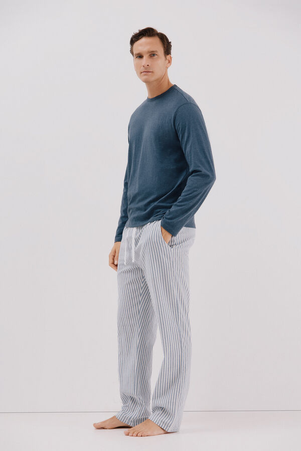 Conjunto de pijama malha e tecido | Ofertas em pijamas de homem | Fifty ...