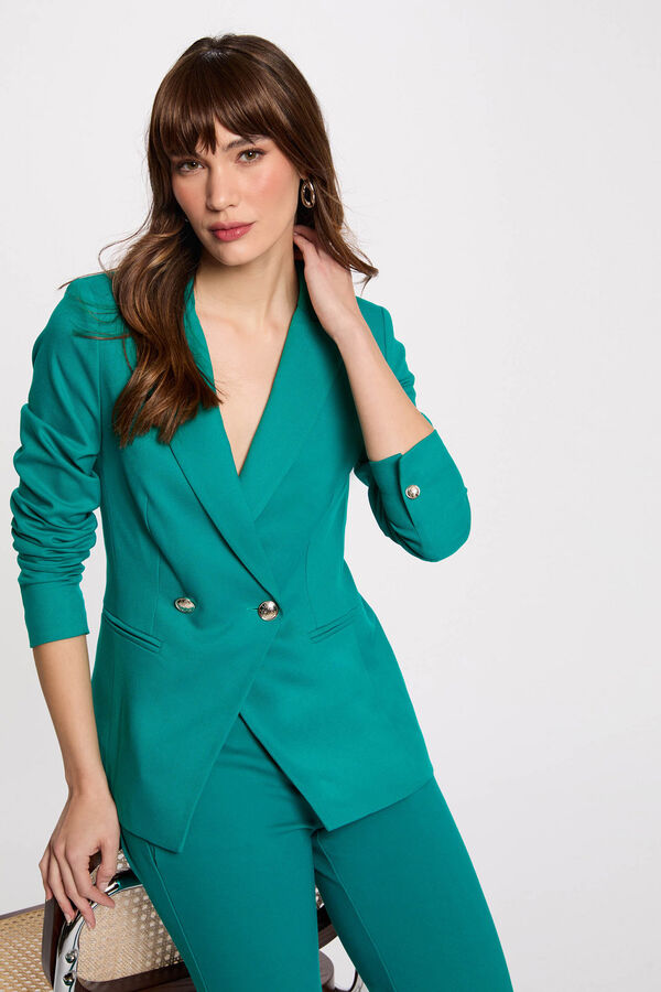 Blazer slim fit com botões | Ofertas em blazers de mulher | Fifty Factory