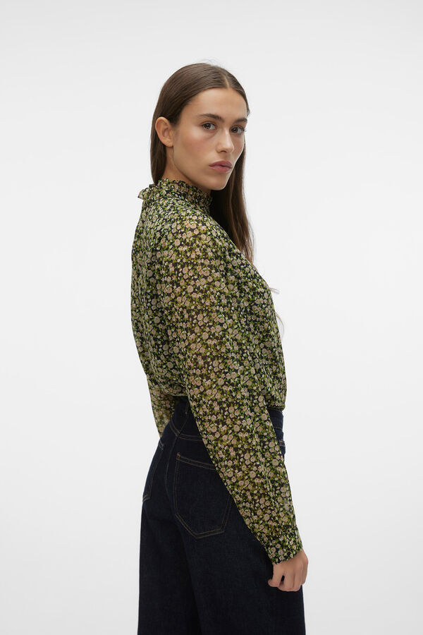 Camisa comprida com efeito de gaze | Ofertas em blusas e camisas de ...