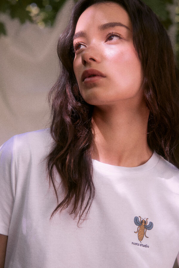 T-shirt gráfico costas "Roots Studio" | Ofertas em t-shirts e tops de ...