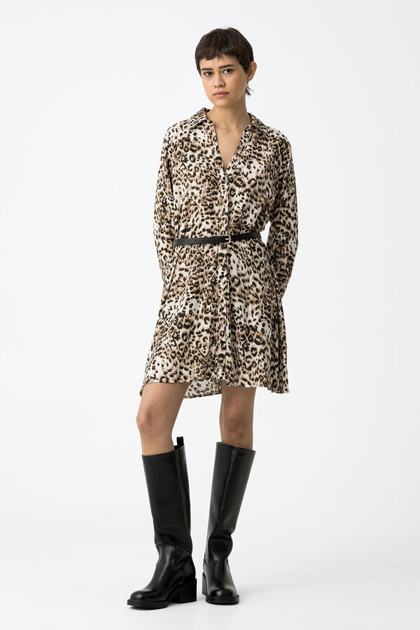 Vestido com estampa de leopardo | Fifty Factory