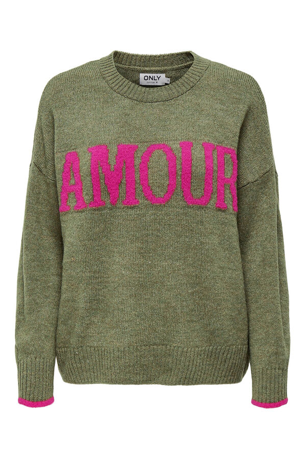 Suéter malha com letras