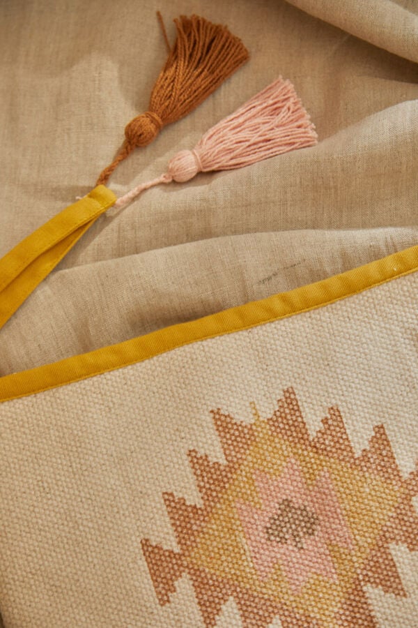 Bolso de mano de algodón dhurrie Berta | Ofertas en textil para baño ...