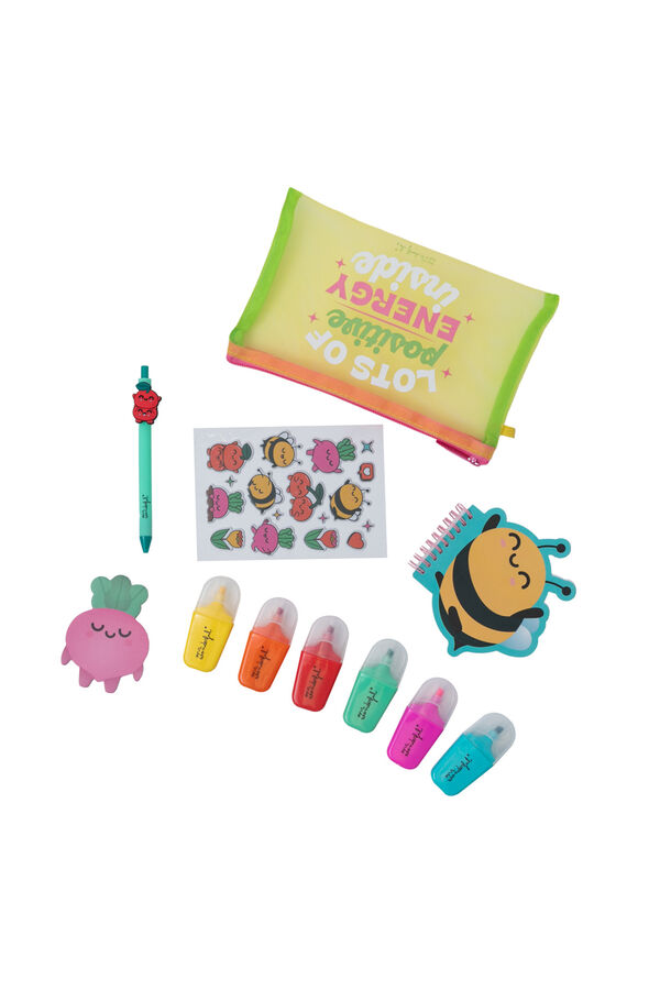 Pencil case with extras beetroot, bee and cherries - Lots of positive ...