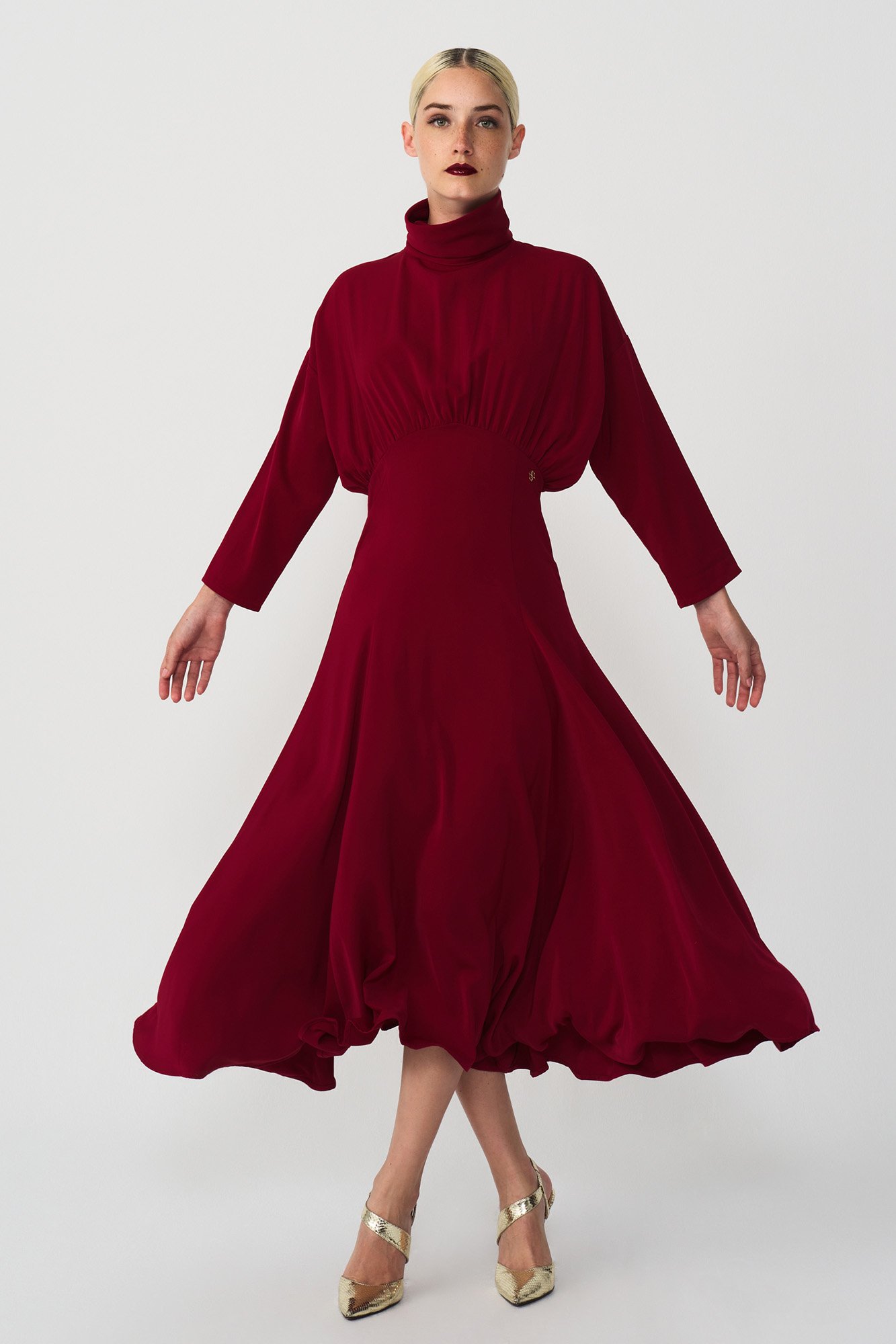 Vestido comprido evasé | Ofertas em vestidos de mulher | Fifty Factory