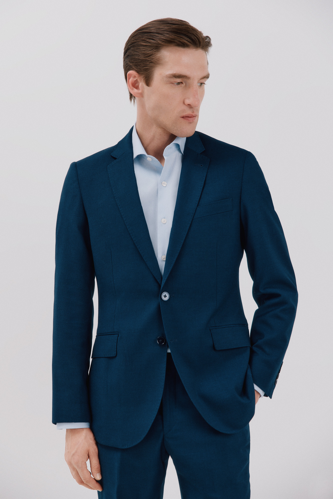 Blazer azul slim fit | Ofertas em blazers de homem | Fifty Factory