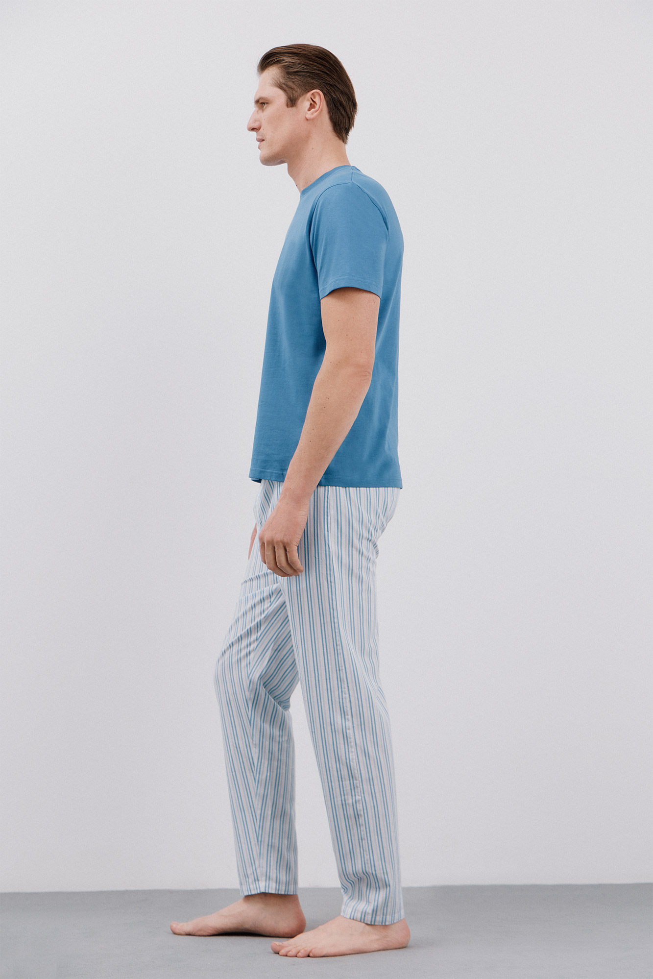 Conjunto de pijama malha e tecido | Ofertas em pijamas de homem | Fifty ...