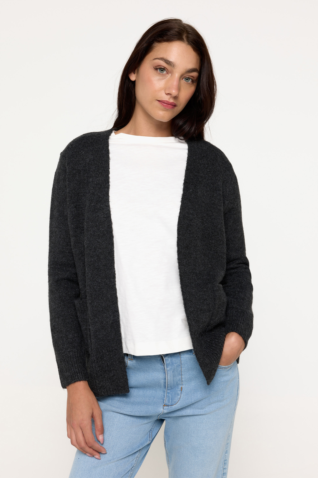Cardigan grosso aberto | Ofertas em cardigans de mulher | Fifty Factory