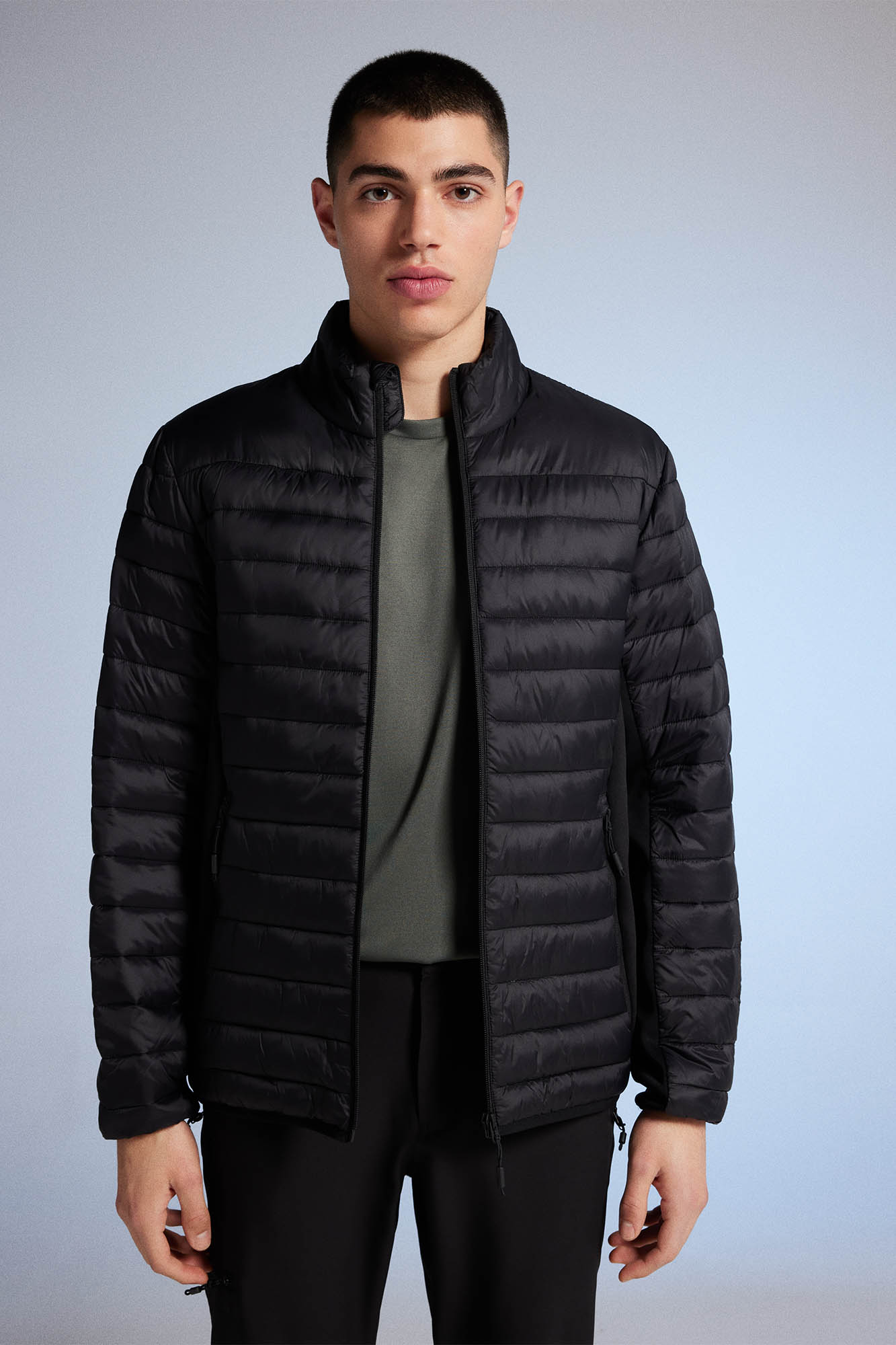 Casaco acolchoado combinado | Ofertas em blusões e casacos de homem ...