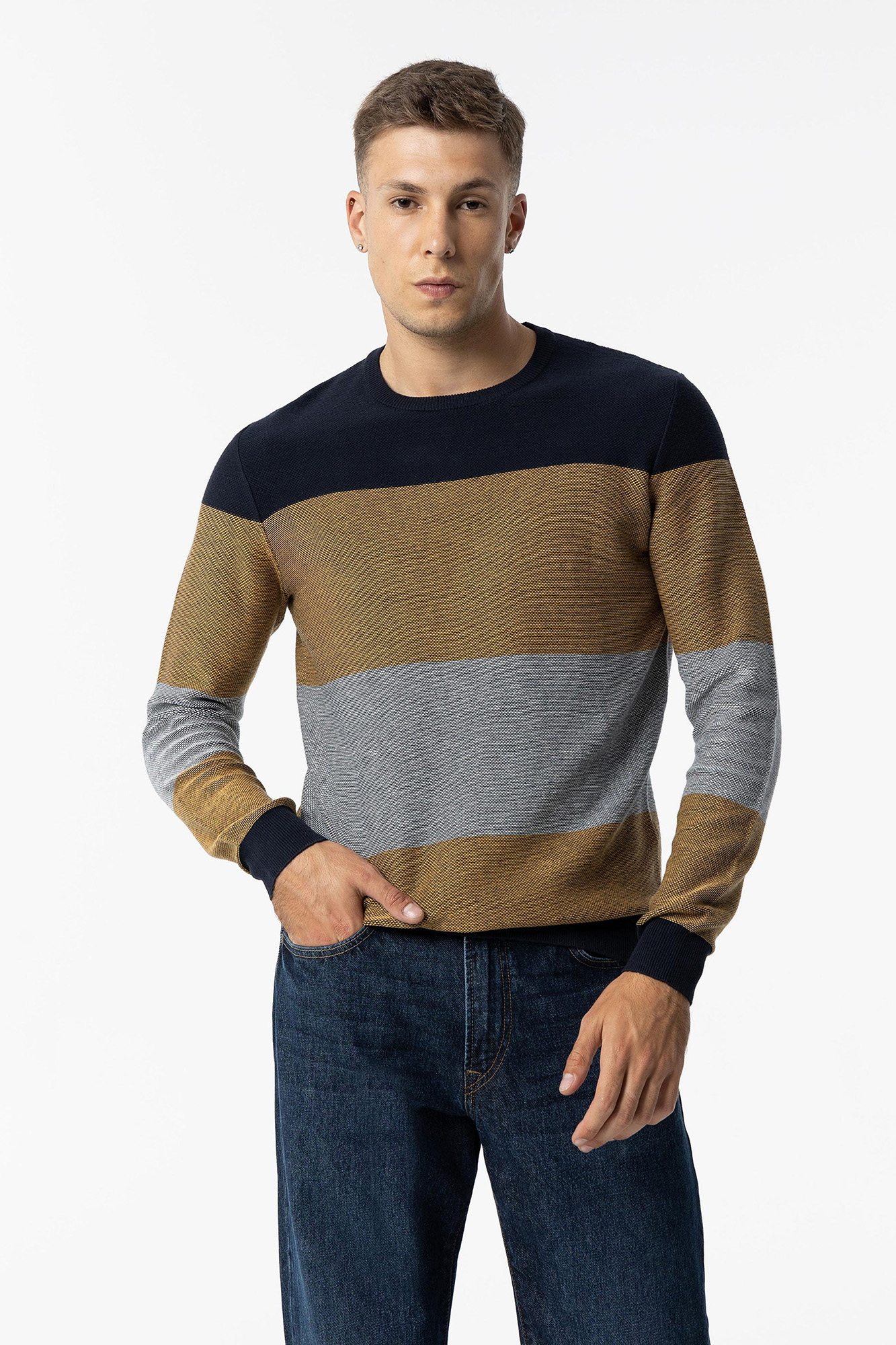 Camisola de malhas às riscas | Ofertas em camisolas de homem | Fifty ...