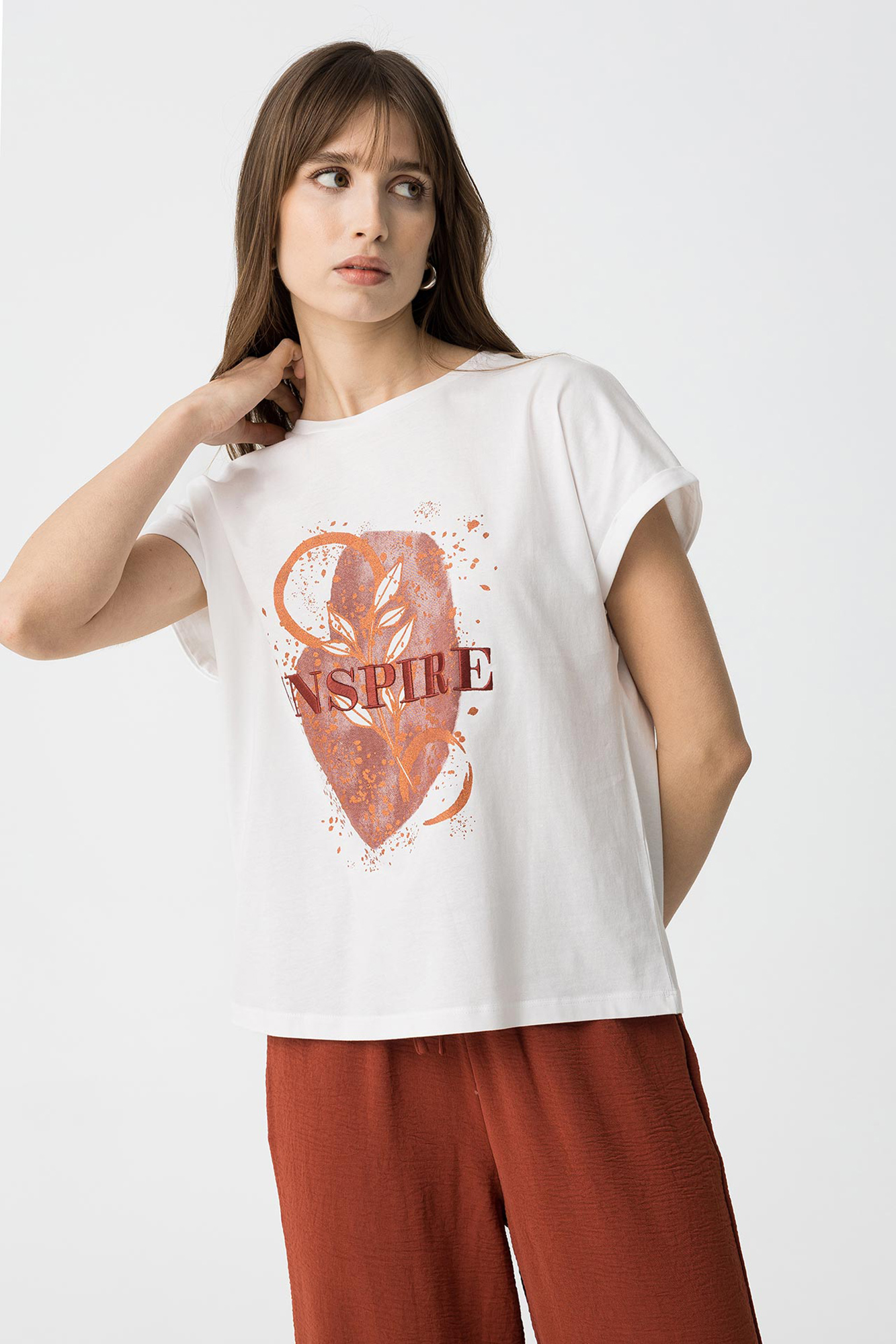 Camiseta estampada | Ofertas en tops y camisetas de mujer | Fifty Outlet