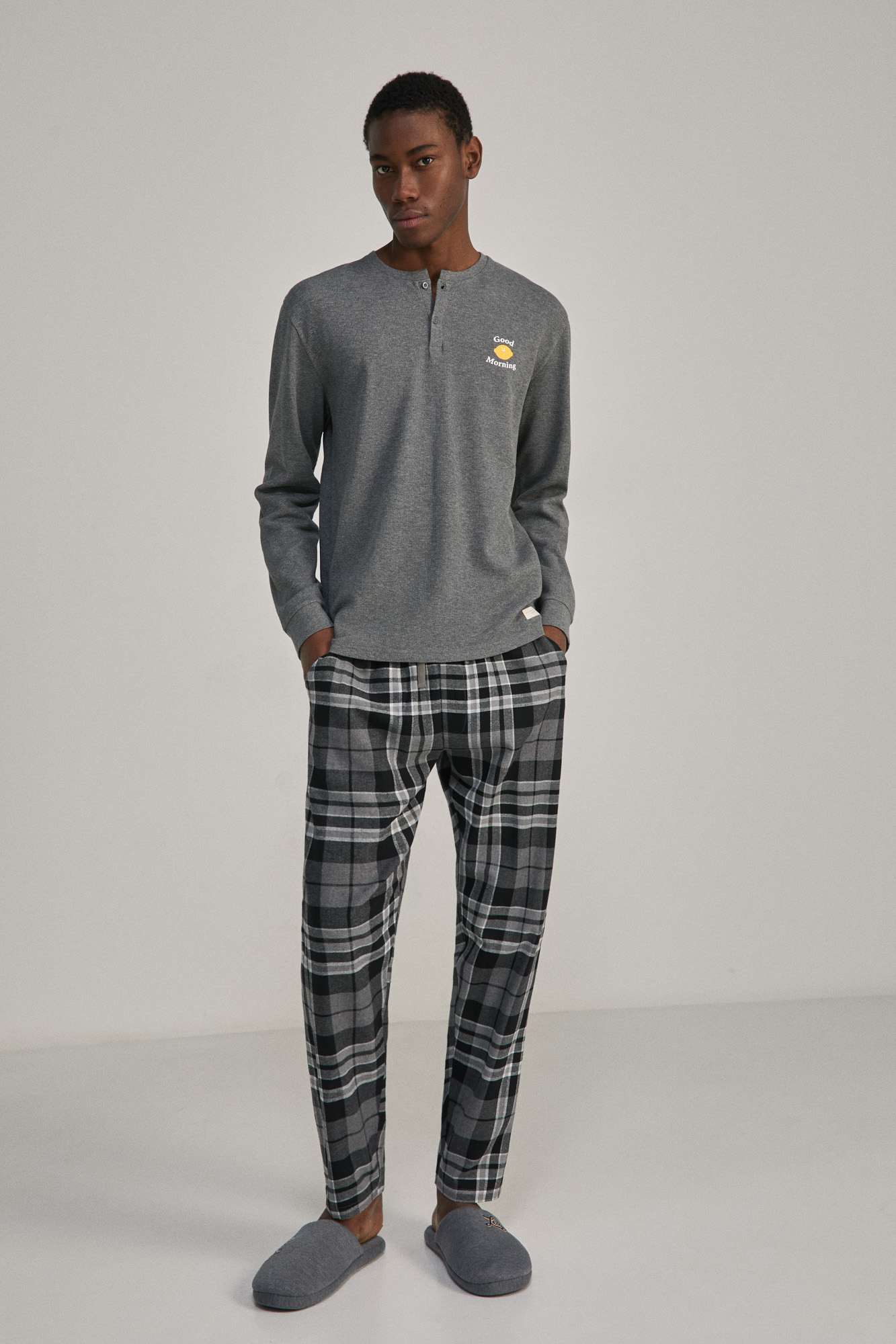 Pijama comprido waffle | Ofertas em pijamas de homem | Fifty Factory