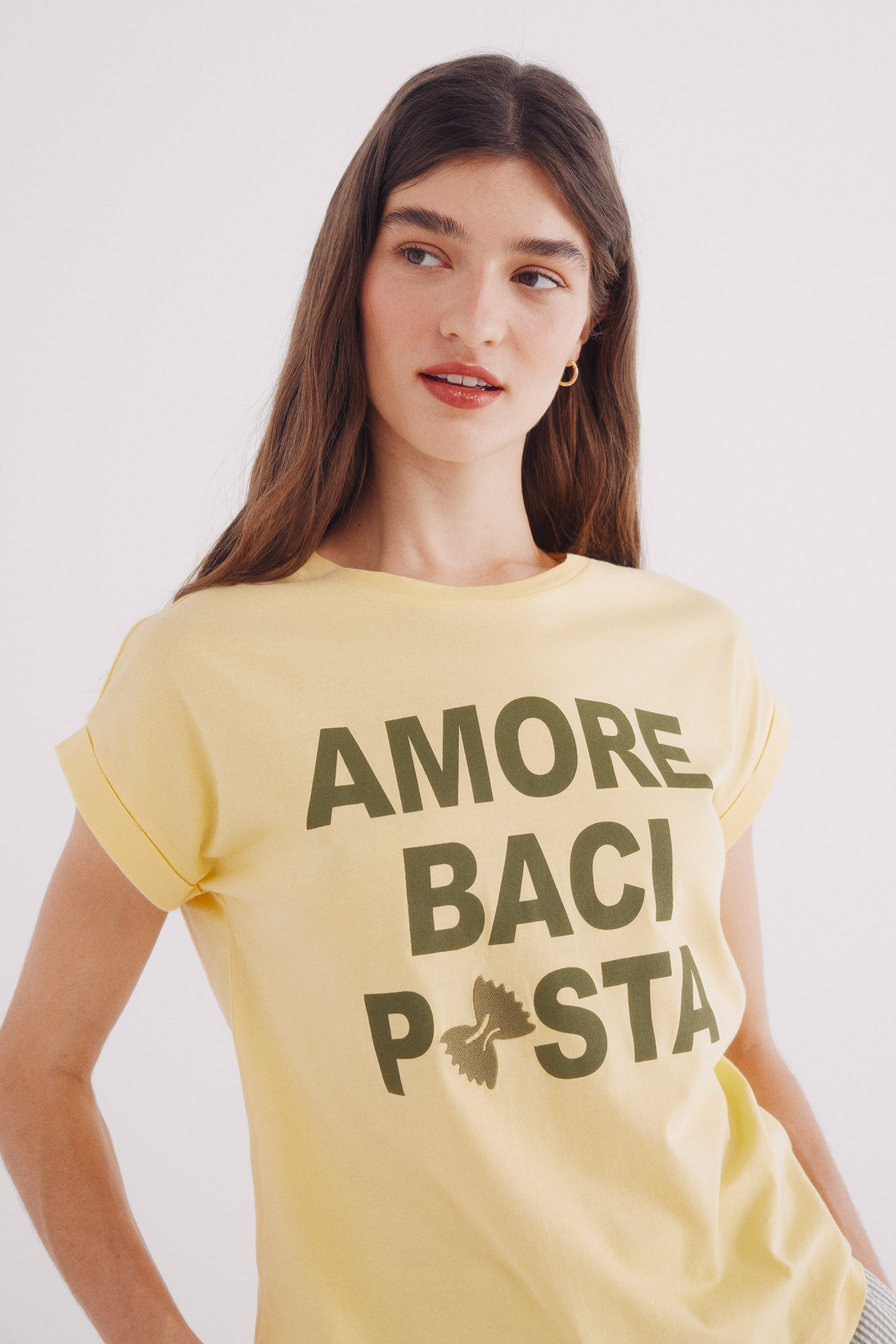 Camiseta"Amore baci pasta" | Ofertas en tops y camisetas de mujer ...
