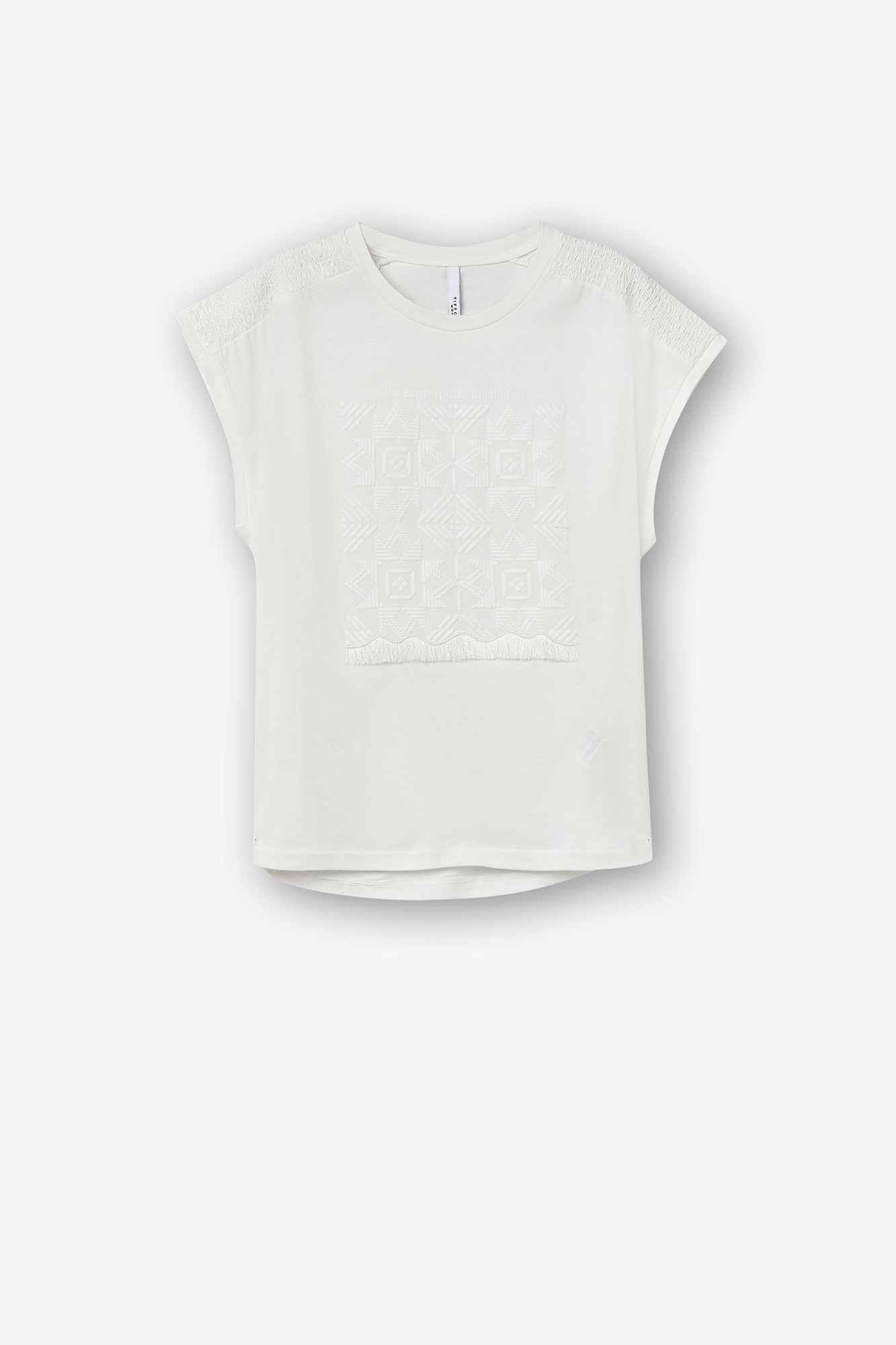 Camiseta Estampado Frontal con Relieve | Ofertas en tops y camisetas de ...