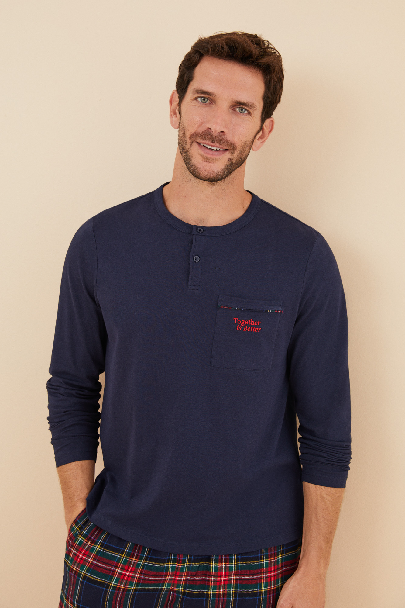 Pijama masculino, 100% algodão, ao xadrez | Ofertas em pijamas de homem ...