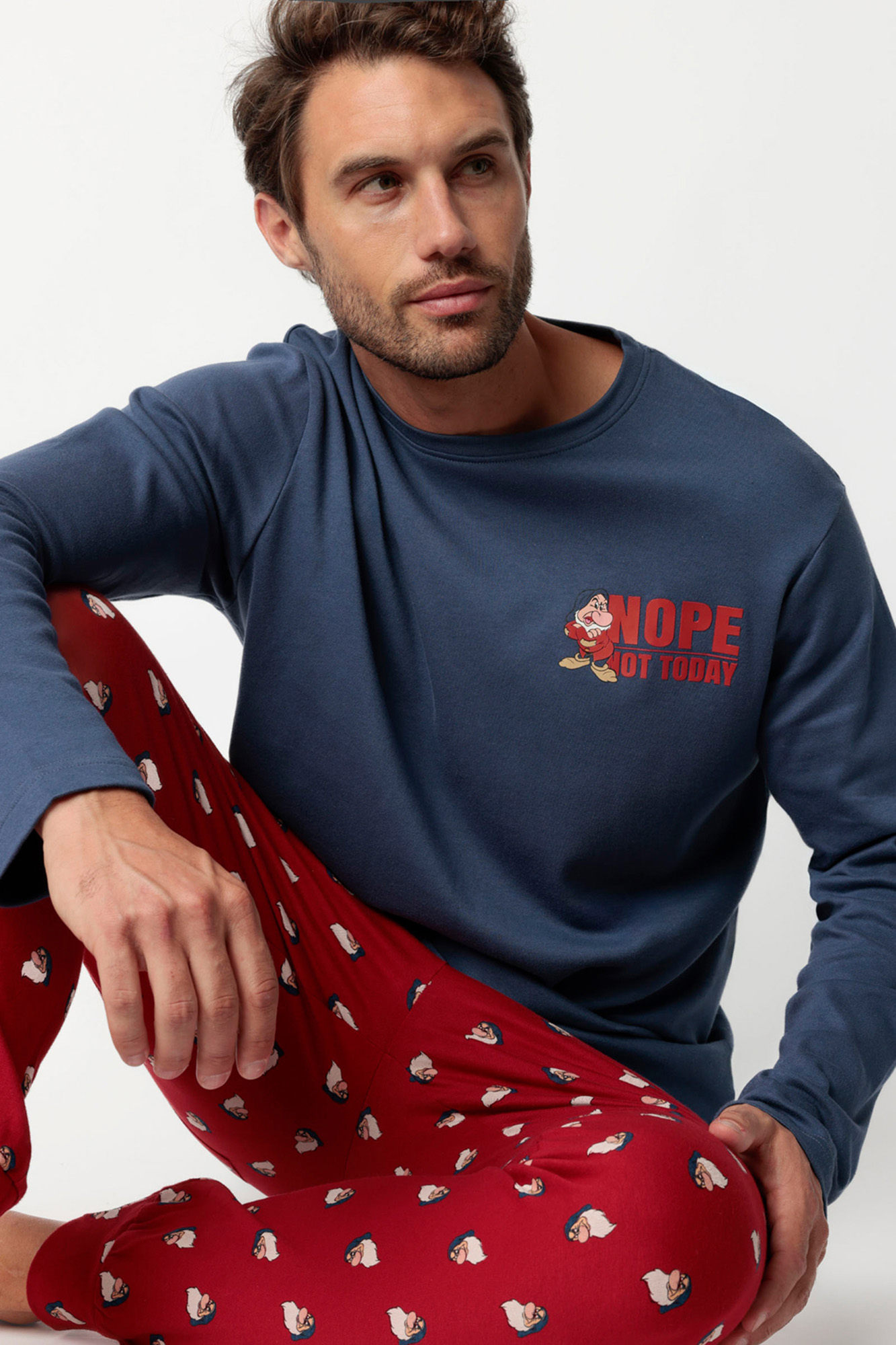 Pijama comprido Grumpy 100% algodão para homem | Ofertas em pijamas de ...